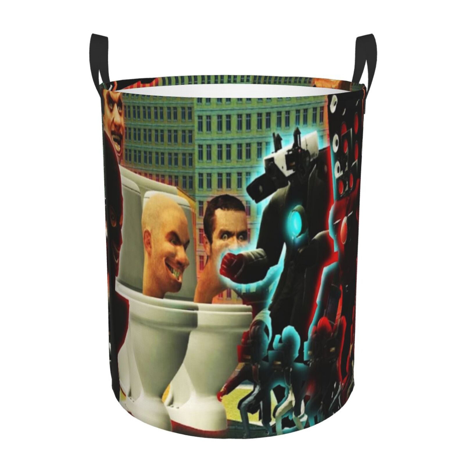 Skibidi Toilet Large Laundry Hamper Collapsible Laundry Basket With ...