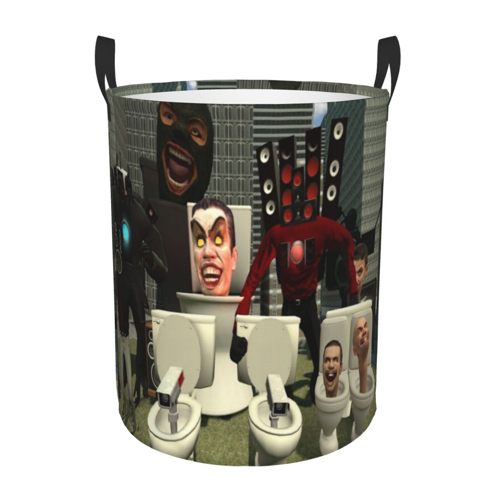 Skibidi Toilet Large Laundry Hamper Collapsible Laundry Basket With ...