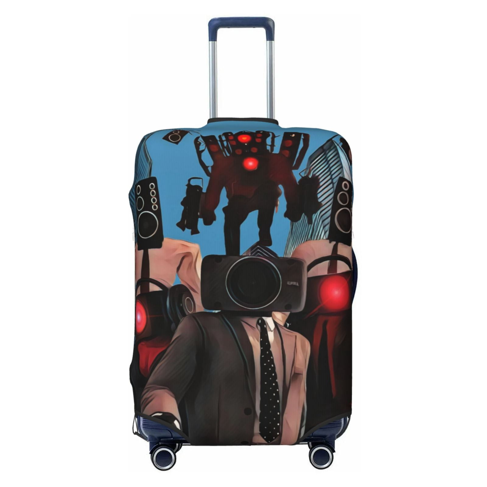 Skibidi Toilet Luggage Cover Thicker Protector Elastic Travel Suitcase ...