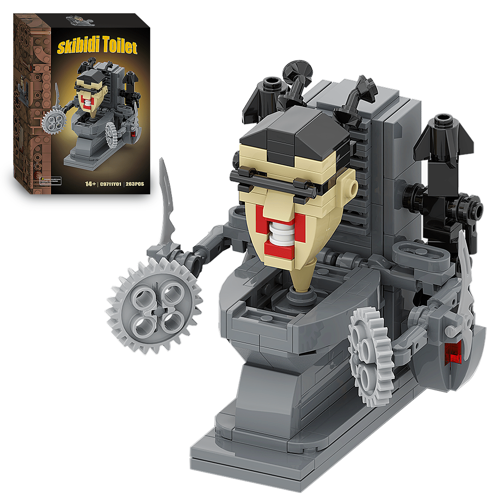 Skibidi Toilet Man vs Monitor Building Blocks The Audio and Camera Man ...