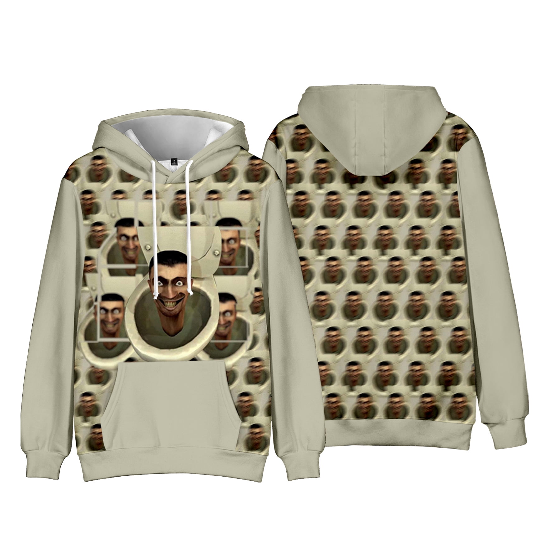 Skibidi Toilet Merch Hoodie Women Men Casual Cartoon Funny Hooded Long ...