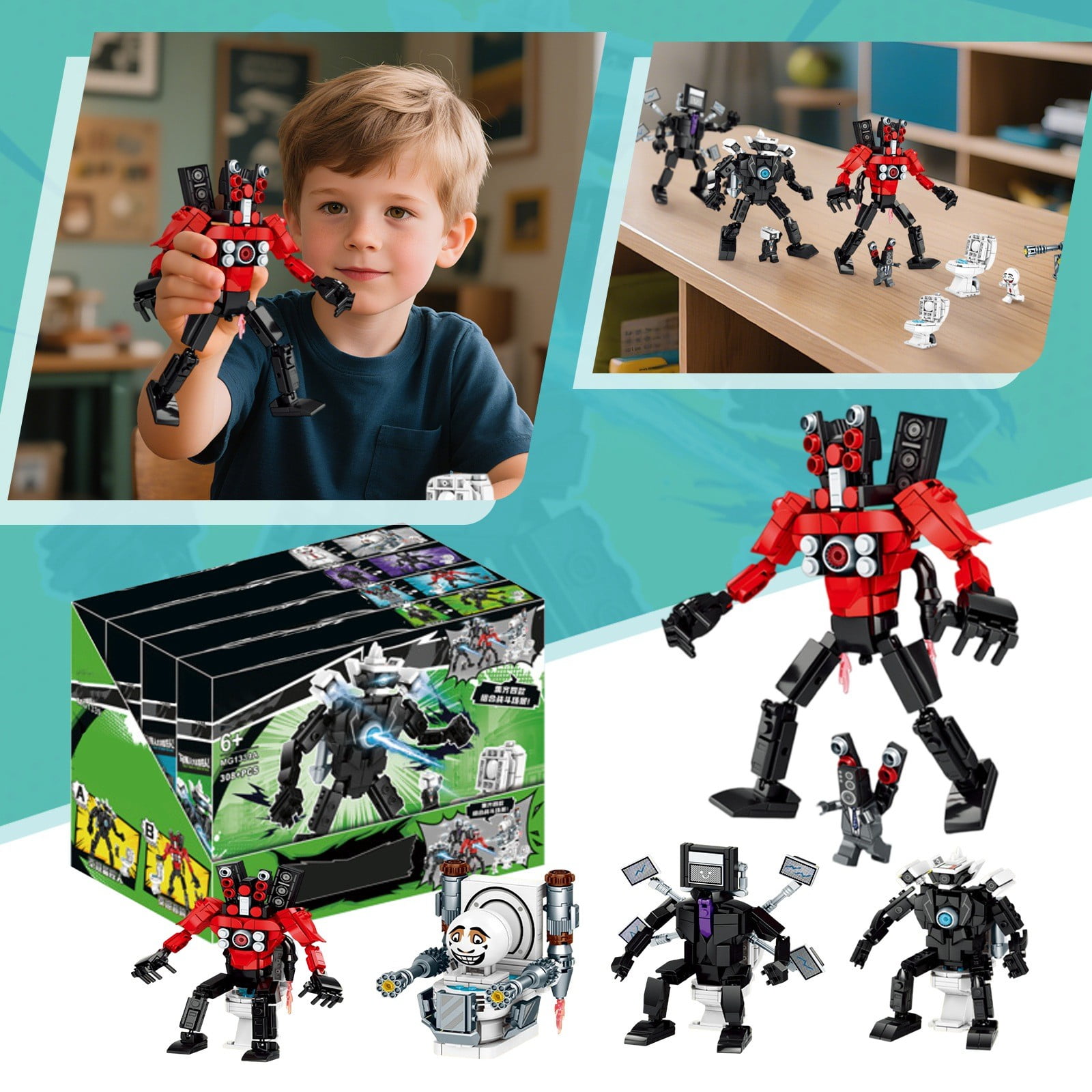 Skibidi Toilet Minifigures, Skibidi Toilet Sets, Skibidi Toilet Toy ...