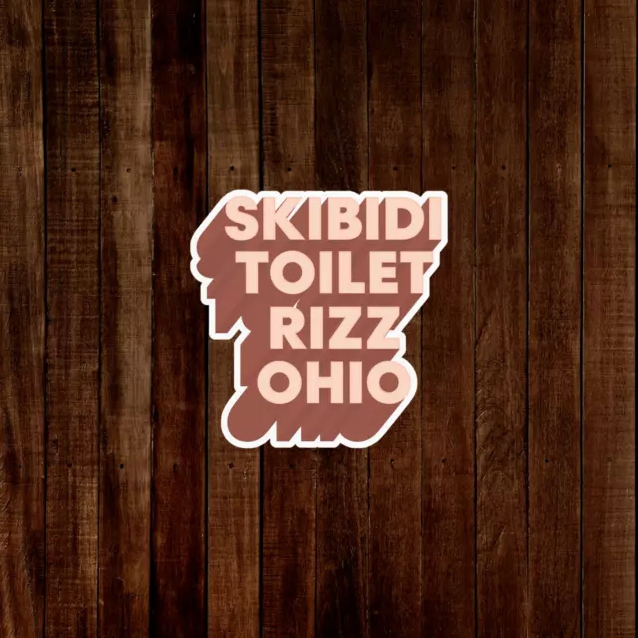 Skibidi Toilet Rizz Ohio Retro Graphic Sticker For Laptops, Water ...