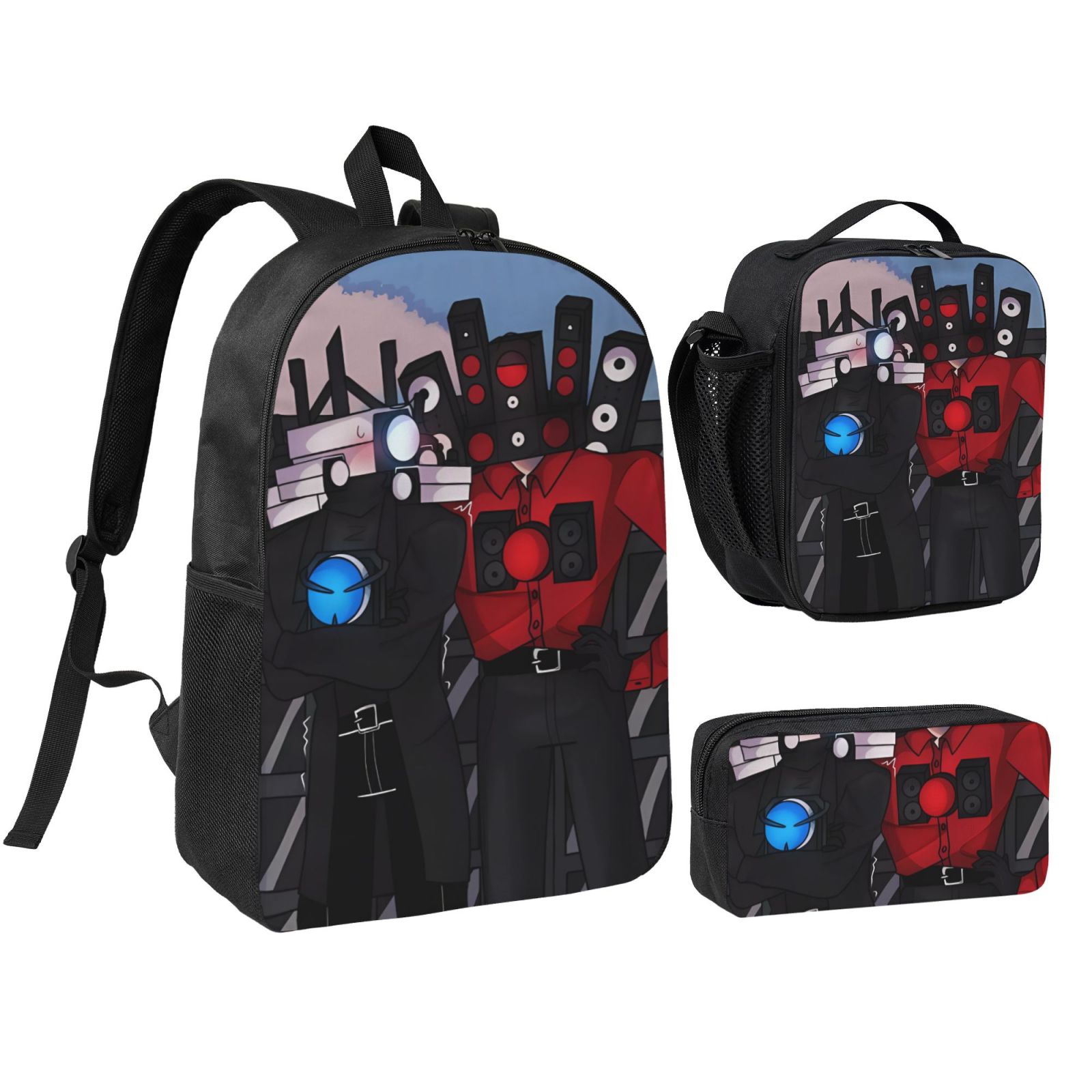 Skibidi Toilet School Backpack with Lunch Box and Pencil Cas Backpack ...