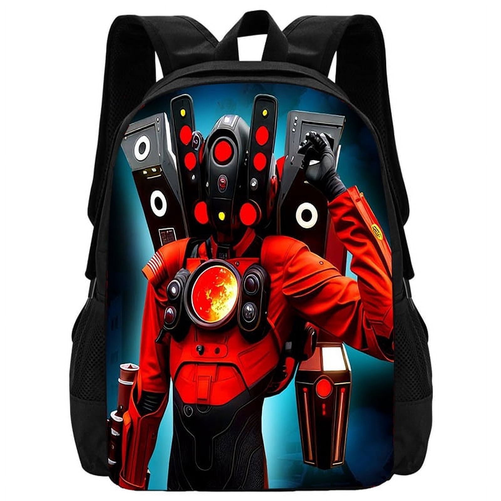 Skibidi Toilet Speak Man Backpack Titan Clock Man School Bags Custom ...