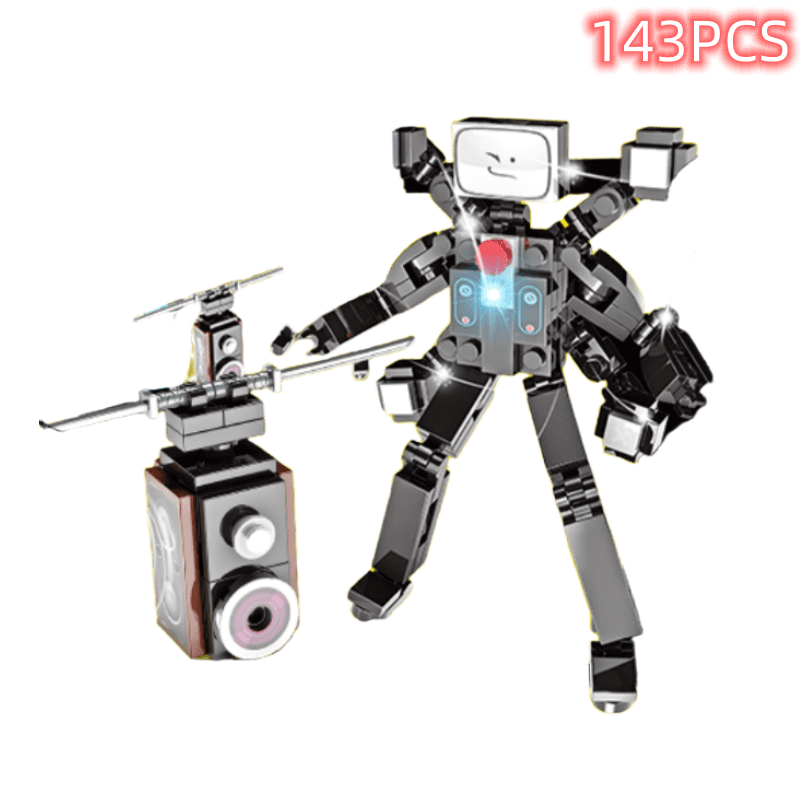Skibidi Toilet Surveillance Clock Man Titan TV Compatible Building ...