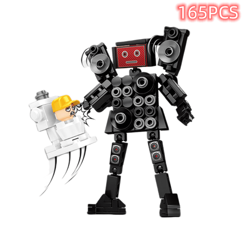 Skibidi Toilet Surveillance Clock Man Titan TV Compatible Building ...