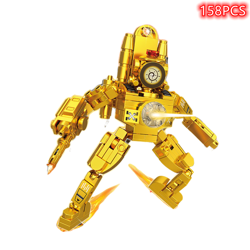 Skibidi Toilet Surveillance Clock Man Titan TV Compatible Building ...