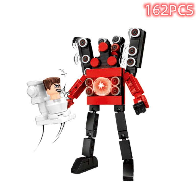 Skibidi Toilet Surveillance Clock Man Titan TV Compatible Building ...
