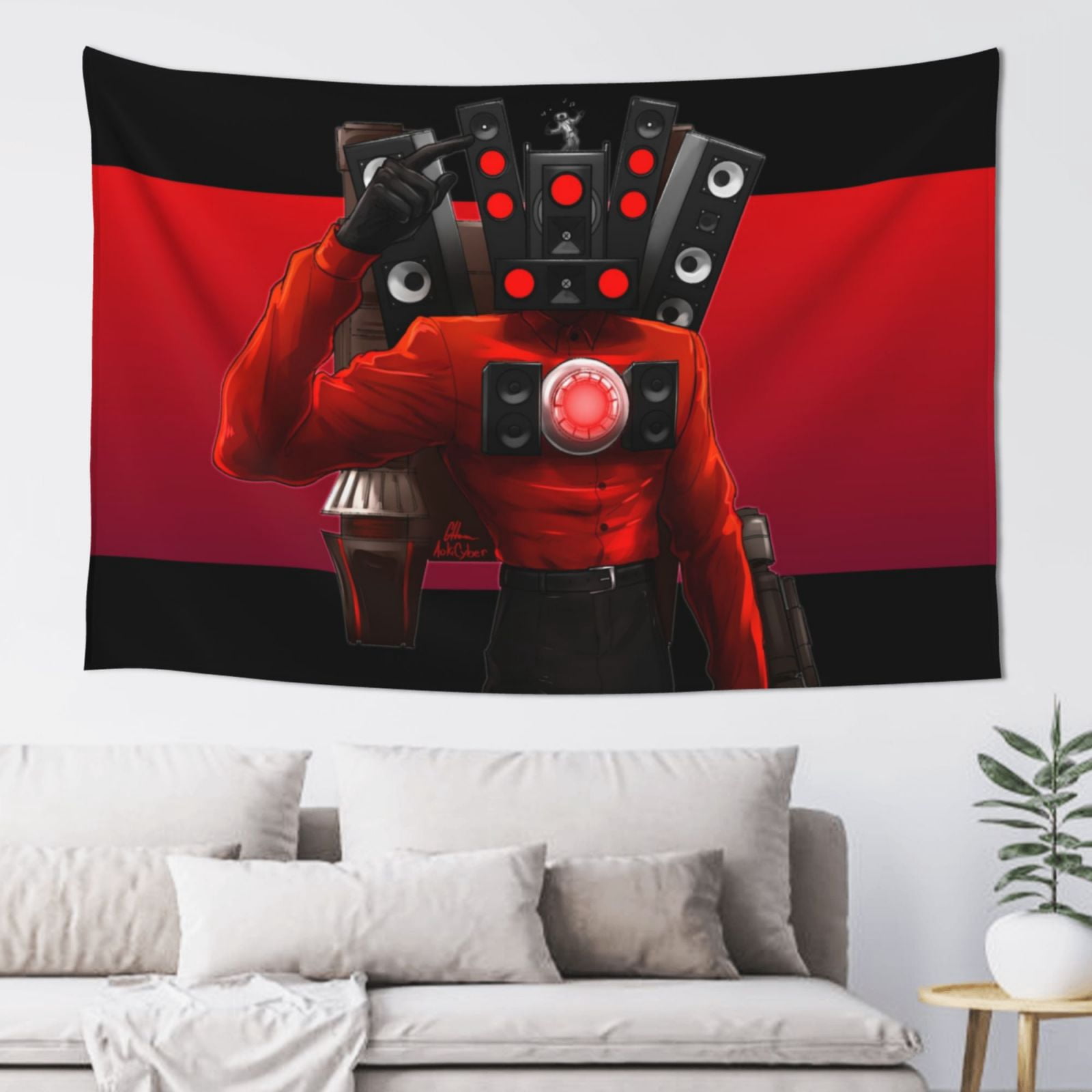Heqqred Skibidi Toilet Tapestry, 40x60 Inches, Wall Hanging, Home ...
