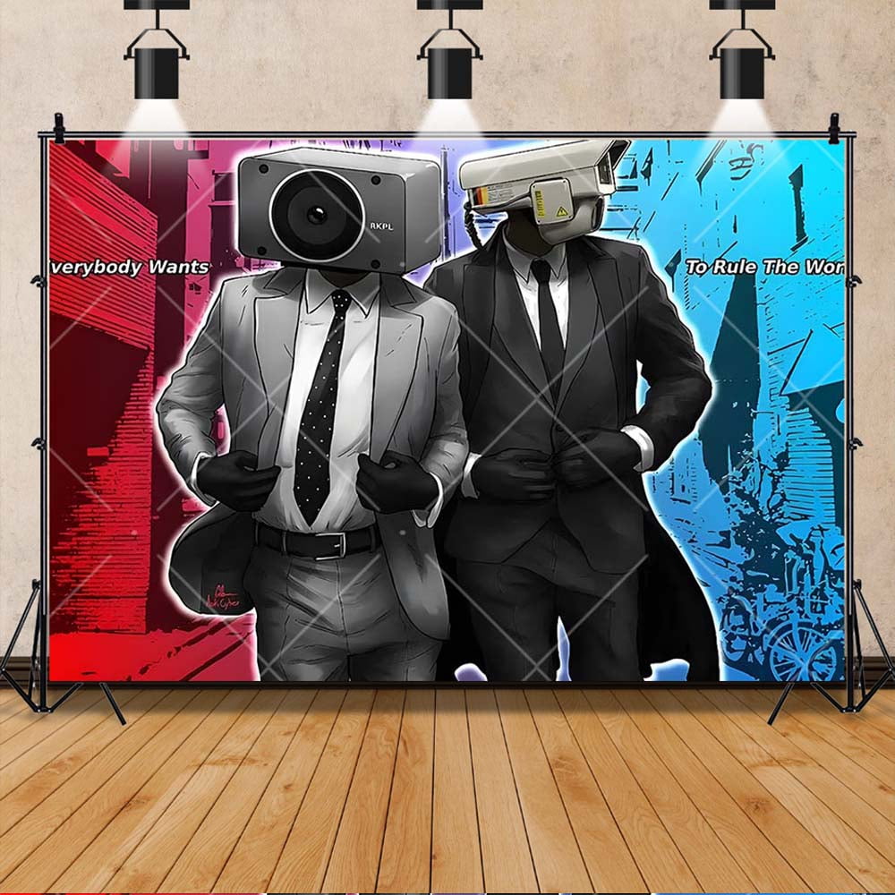 Skibidi Toilet Theme Custom Birthday Tablecloth Decoration Indoor ...