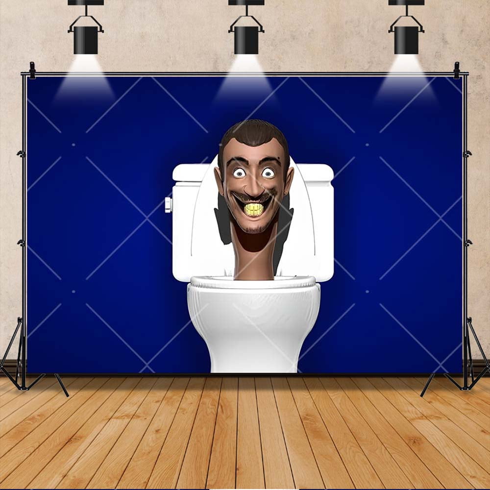 Skibidi Toilet Theme Custom Birthday Tablecloth Decoration Indoor ...