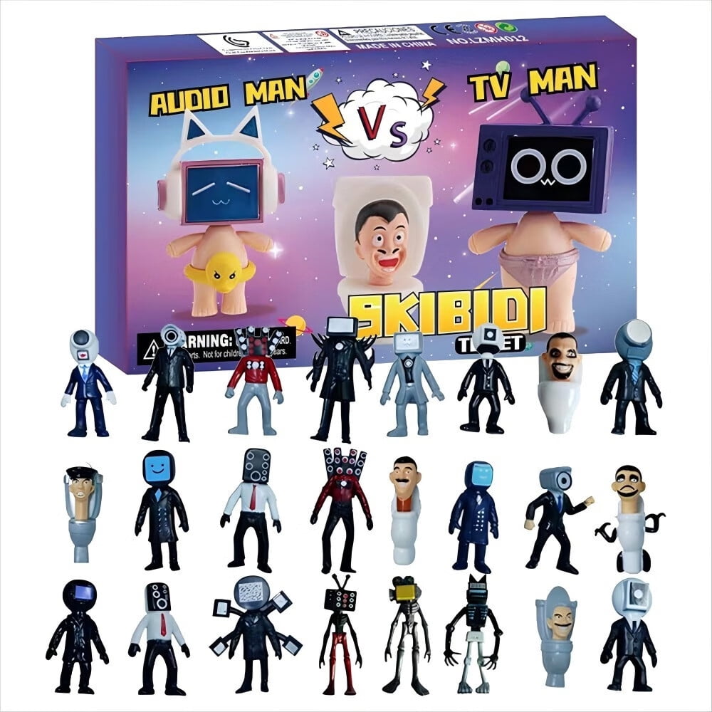 Skibidi Toilet Theme Holiday Advent Calendar 2024, 24 Pcs Skibidi ...
