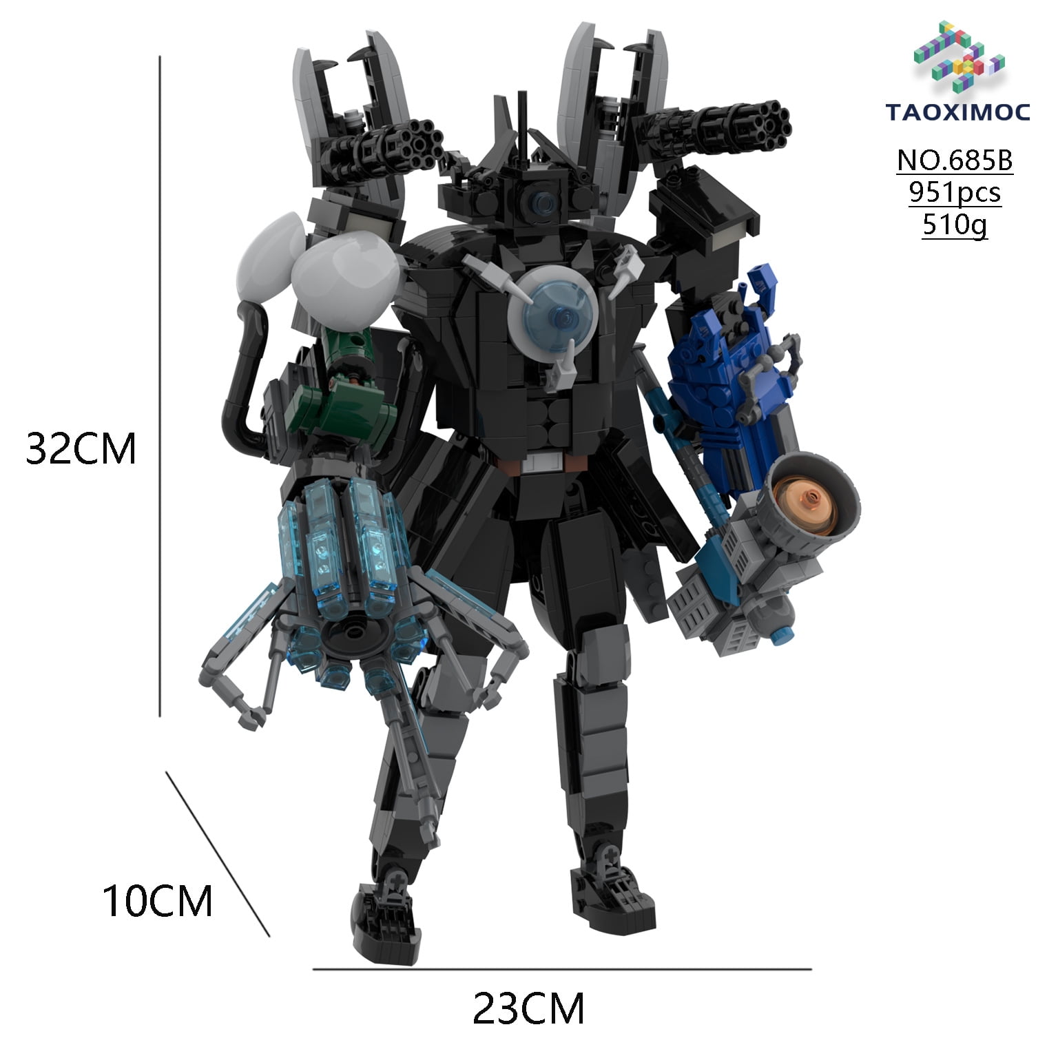 Skibidi Toilet Titan TV Man Speakerman Horror Game Bosses Camara Building Block Cartoon Doll ...