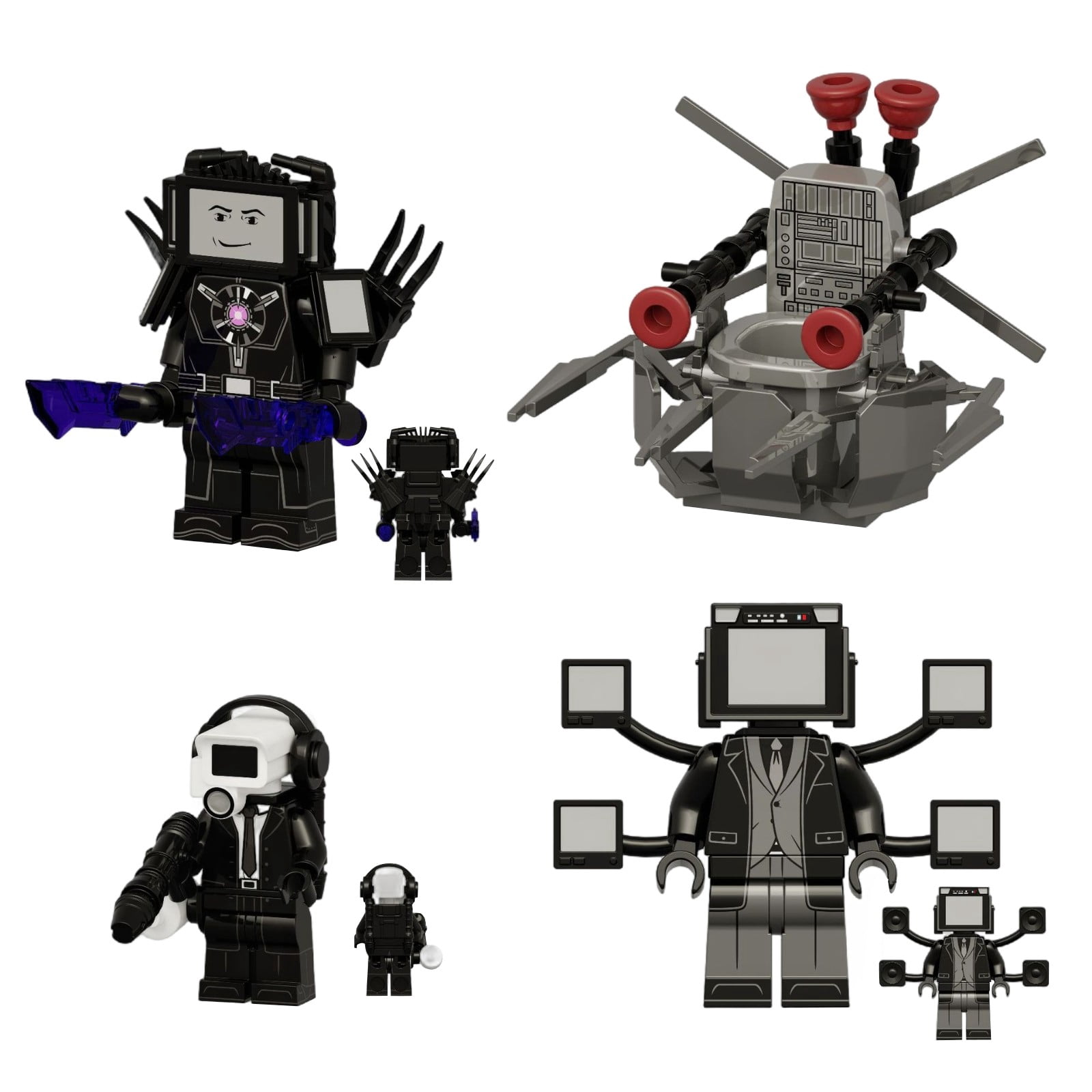 Skibidi Toilet Toys, Skibidi Toilet Action Figures Sets Skibidi Toilet ...