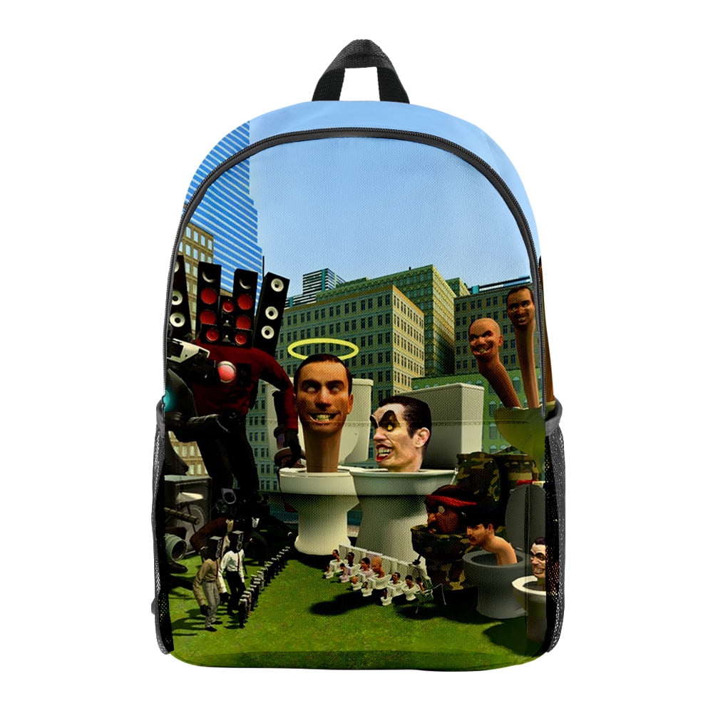 Skibidi Toilet Wiki Cartoon Backpack Women Men Casual Travel Bag HipHop ...