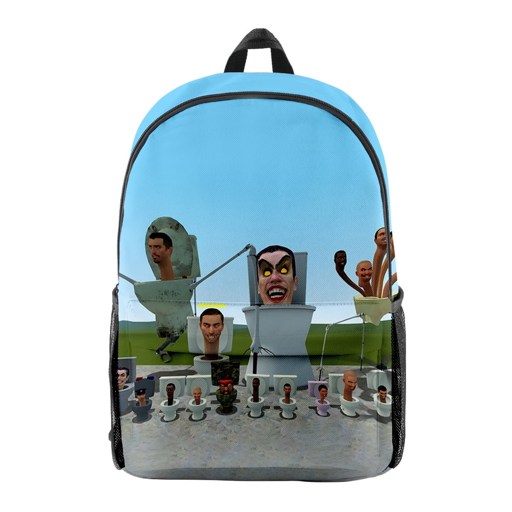 Skibidi Toilet Wiki Cartoon Backpack Women Men Casual Travel Bag HipHop ...