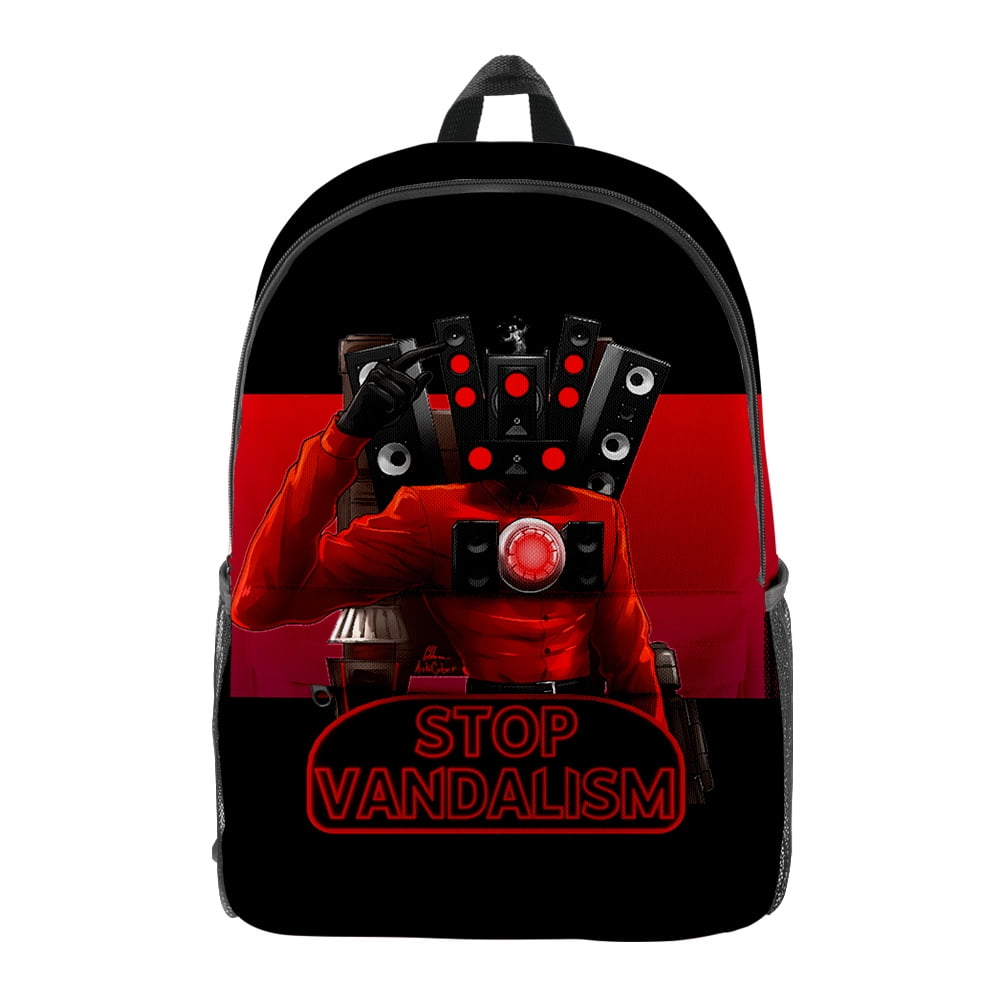 Skibidi Toilet Wiki Cartoon Backpack Women Men Casual Travel Bag HipHop ...