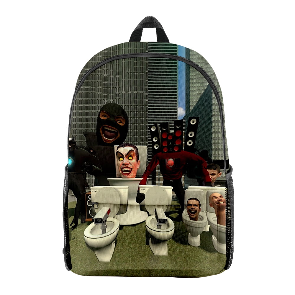Skibidi Toilet Wiki Cartoon Backpack Women Men Casual Travel Bag HipHop ...