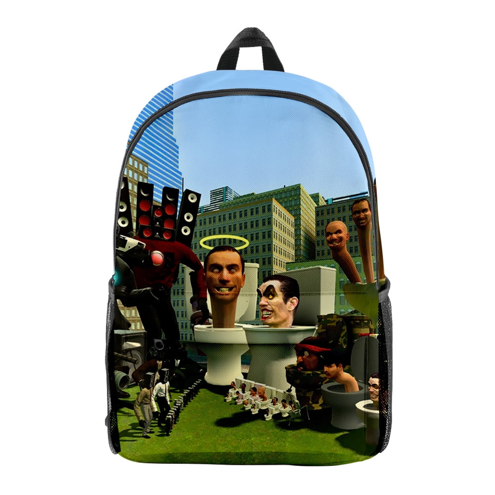 Skibidi Toilet Wiki Zip Pack Students Backpack Man/Woman Zipper Bag Zip ...