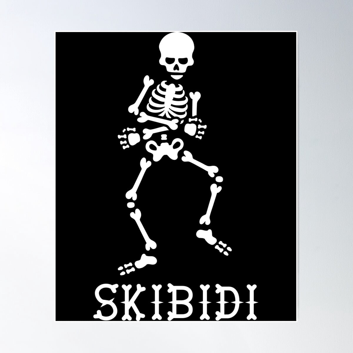 #Skibidichallenge Skibidi Challenge Meme Dancing Skeleton Poster Wall ...