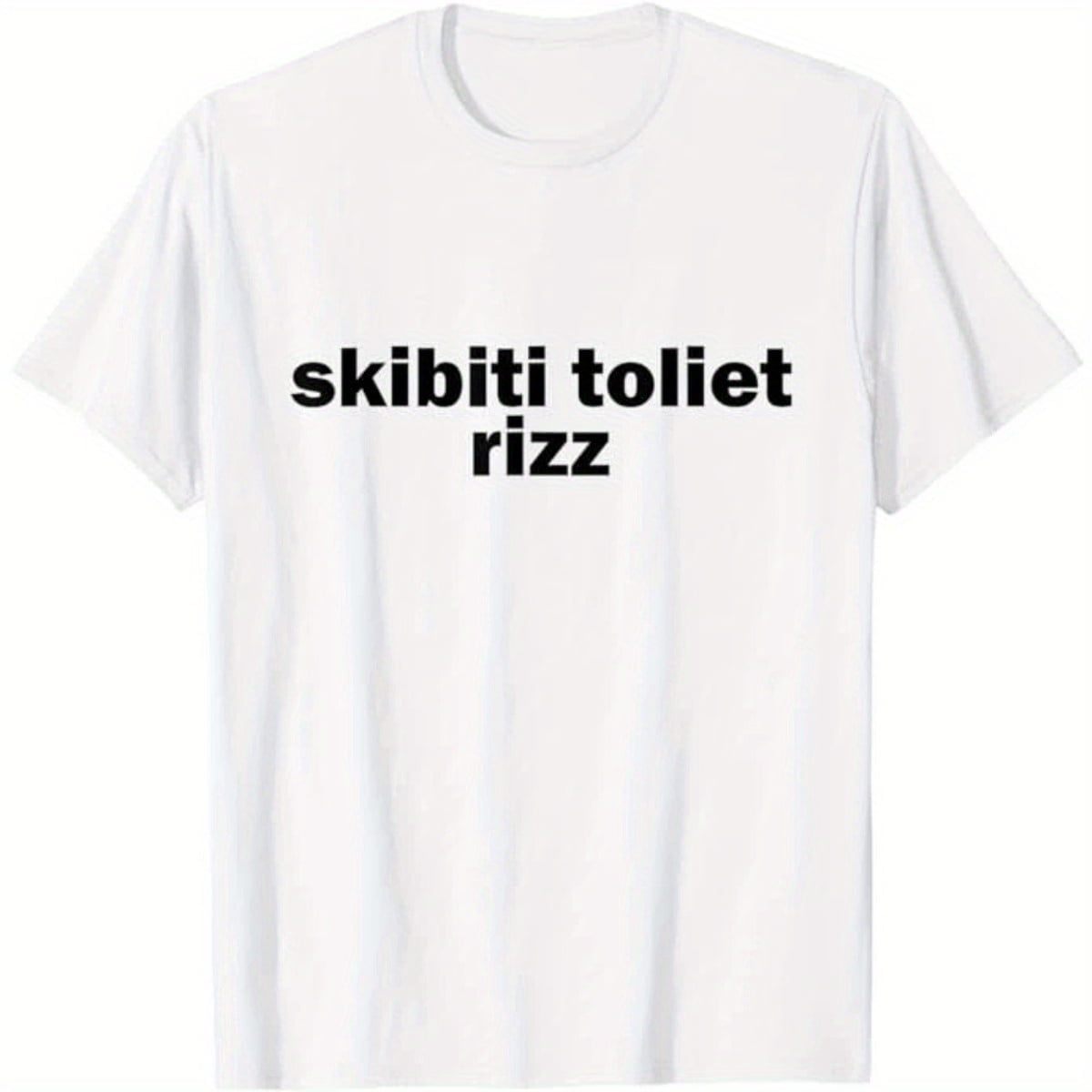 Skibiti Toilet Rizz Funny Viral Influencer Brain Rot Slang T-Shirt ...