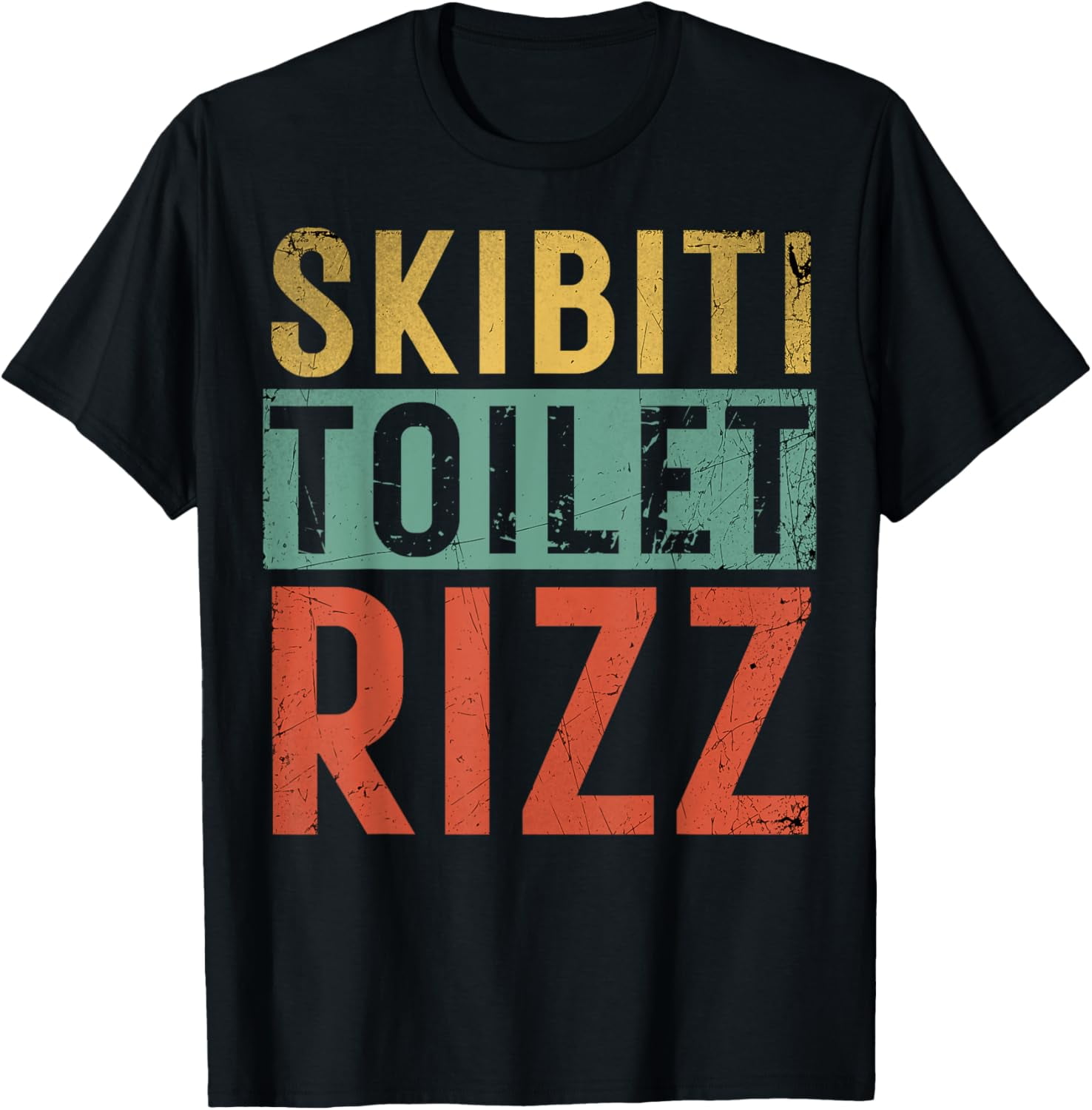 Skibiti Toilet Rizz Influencer Brain Rot Slang Influencer Vi T-Shirt ...