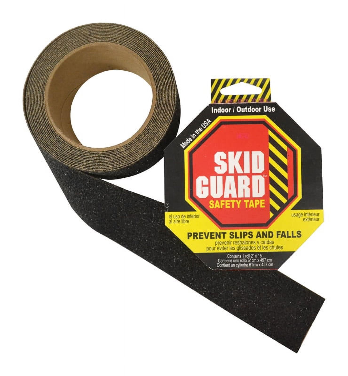 Skid Guard 65102 Stair Treads Anti Slip Tape, 2" x 15", Black - Walmart.com
