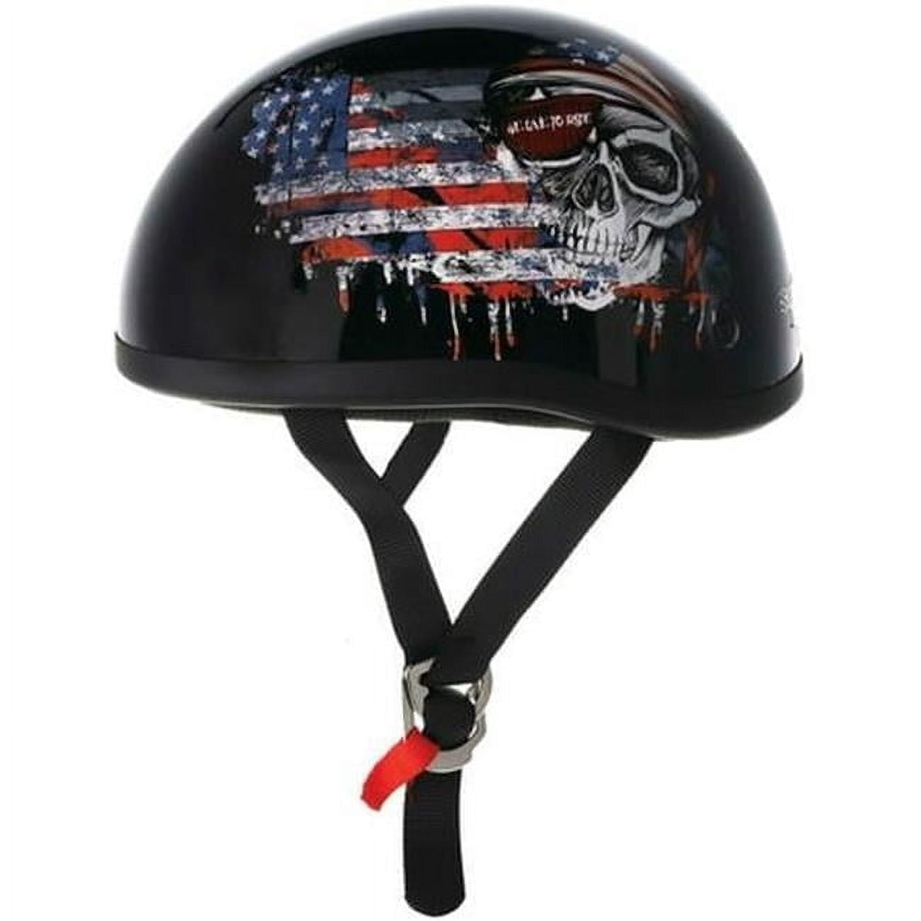 Skid Lid Live to Ride Motorcycle Half Helmet Black MD - Walmart.com