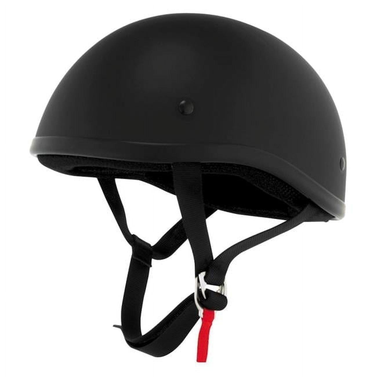 Skid Lid Original Motorcycle Half Helmet Flat Black MD - Walmart.com