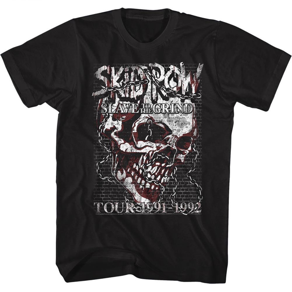 Skid Row T-Shirt Slave to the Grind Tour Black Tee - Walmart.com