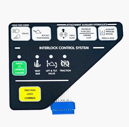 Skid steer loader left instrument button panel 6675982-A (10 connecting ...