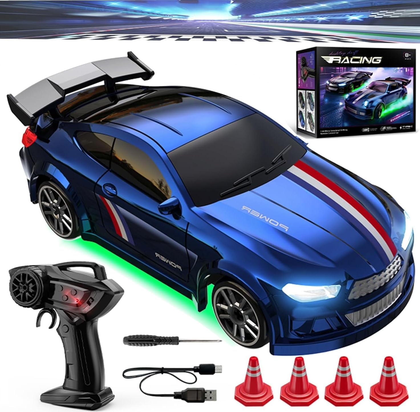 Skidboiz Remote Control Cars, Mini RC Drift Car, 2.4ghz Stunt Drifting ...