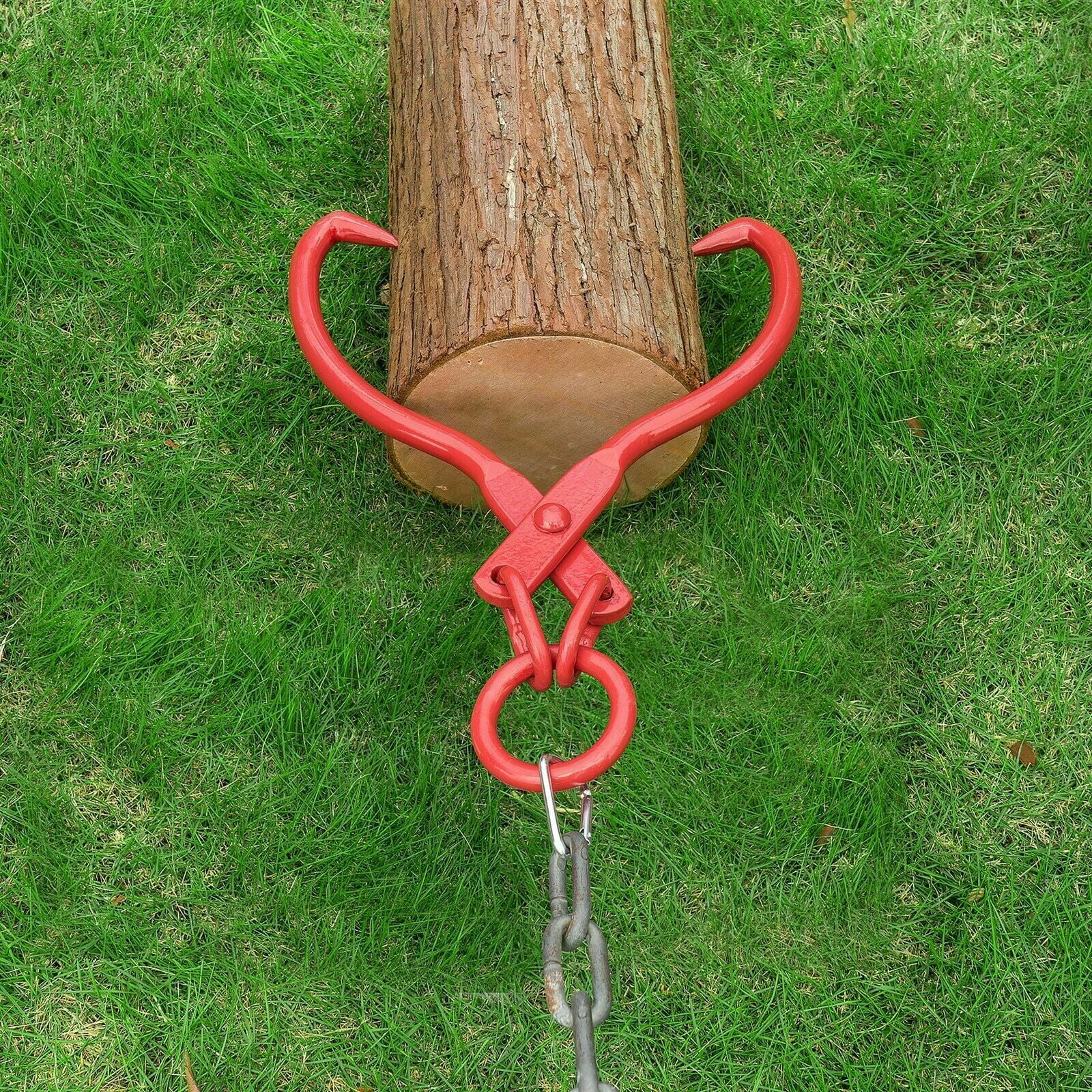 Skidding Tongs with Ring Red 25 Inch Steel Log Lifting Dragging Log ...