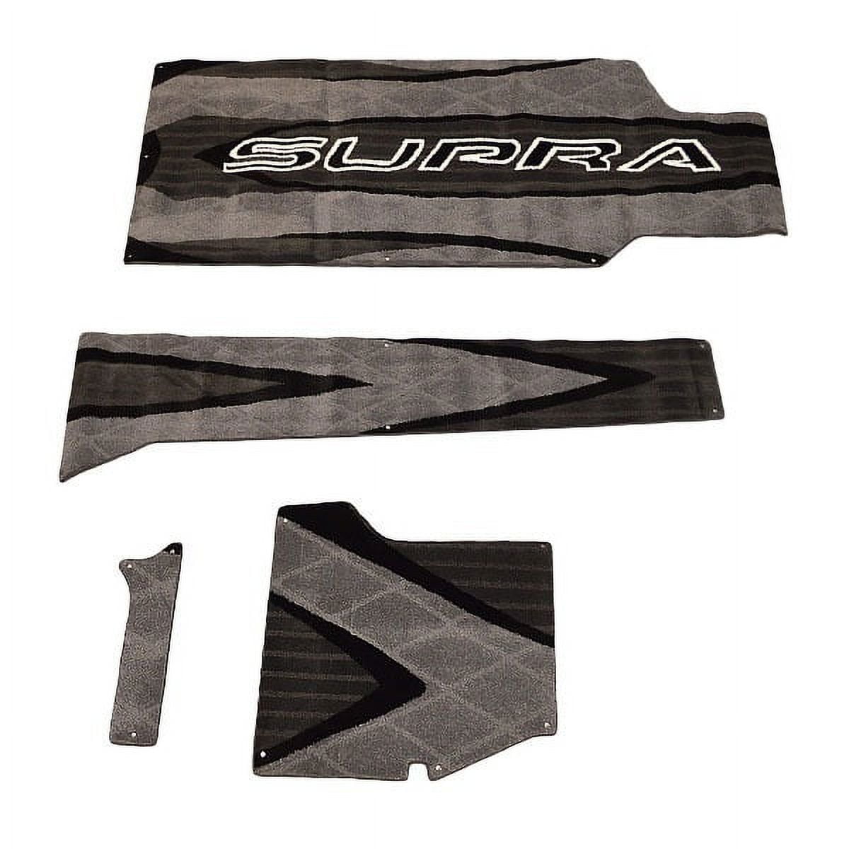 Skiers Choice Supra SG 4 Piece Gray / Black Boat Snap In Carpet ...