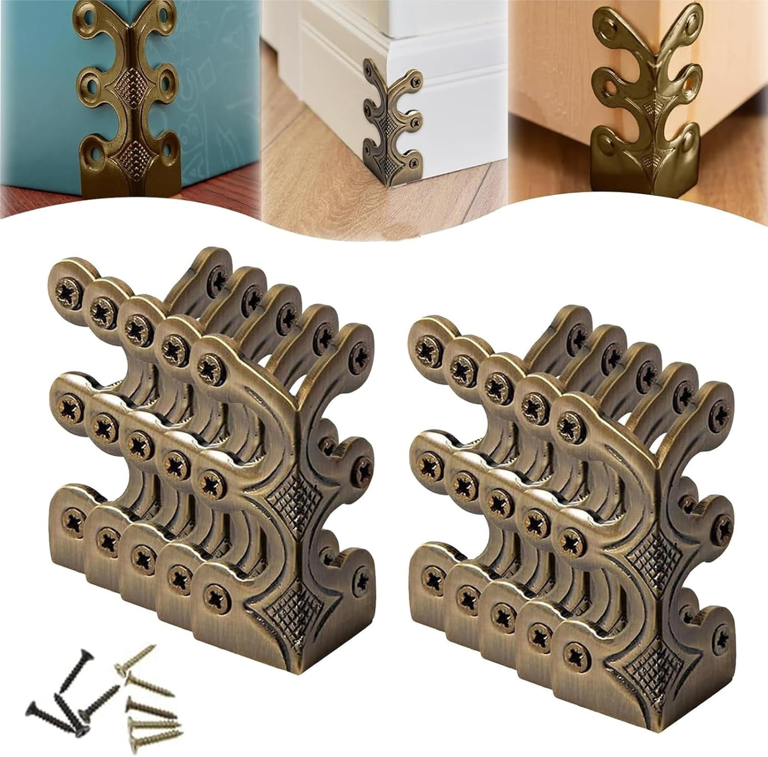 Skiffers Baseboard Corner Protectors,2025 New Vintage Solid Brass ...