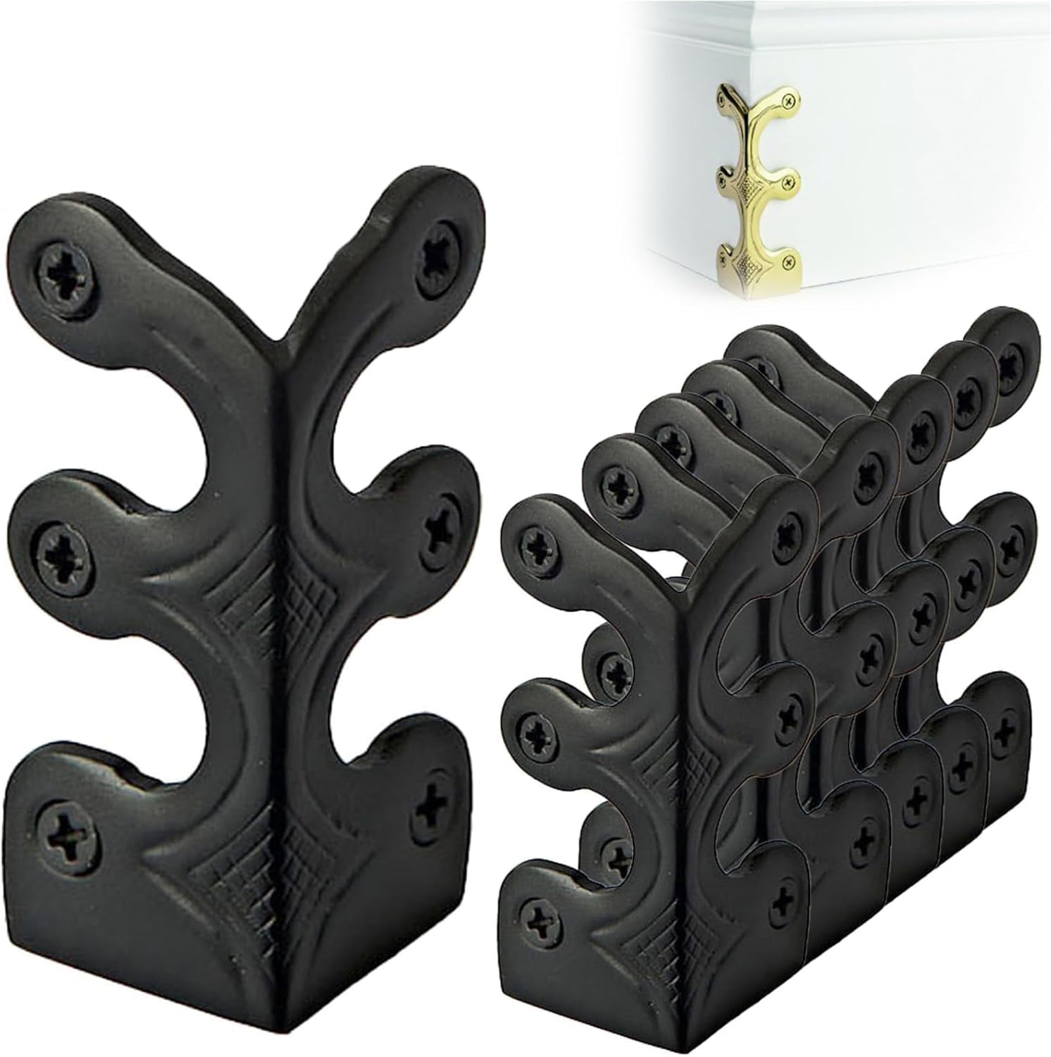 Skiffers Baseboard Corner Protectors, Solid Brass Skirting Board Corner ...