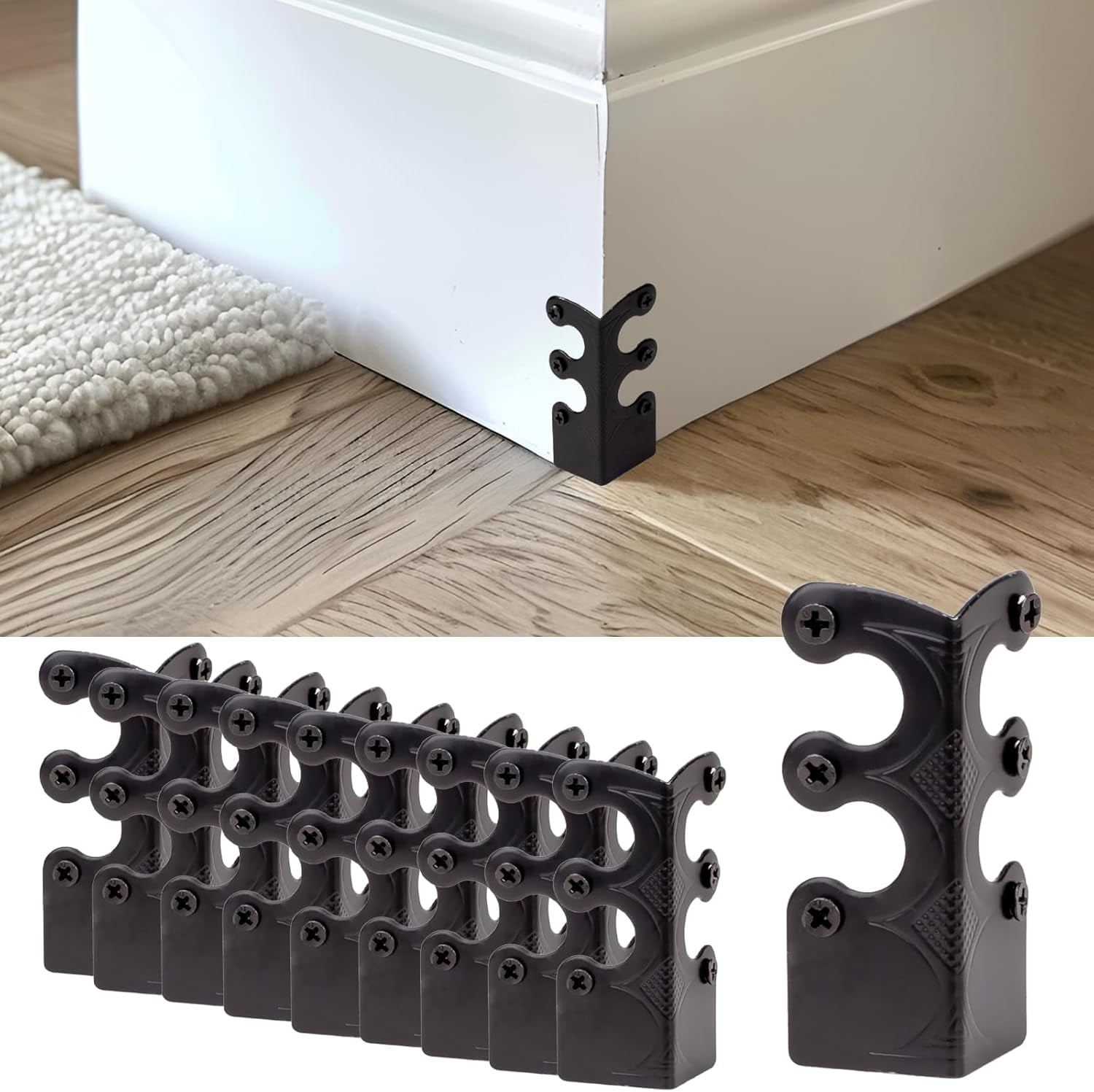 Skiffers Baseboard Corner Protectors, Vintage Metal Covers for Wall ...