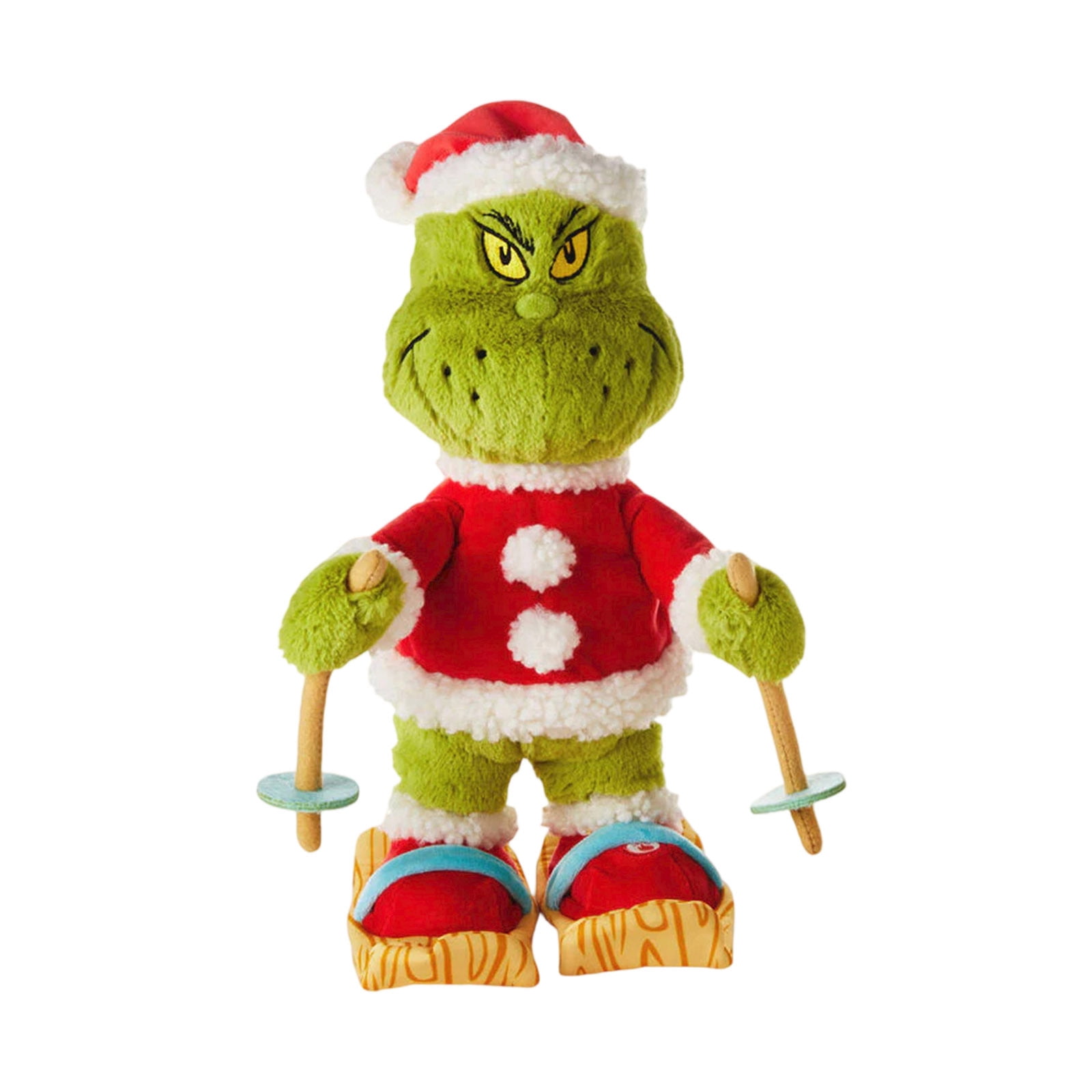 Skiing Gr1nch Christmas Plush Toy - 12 Inch Green Holiday Stuffed ...