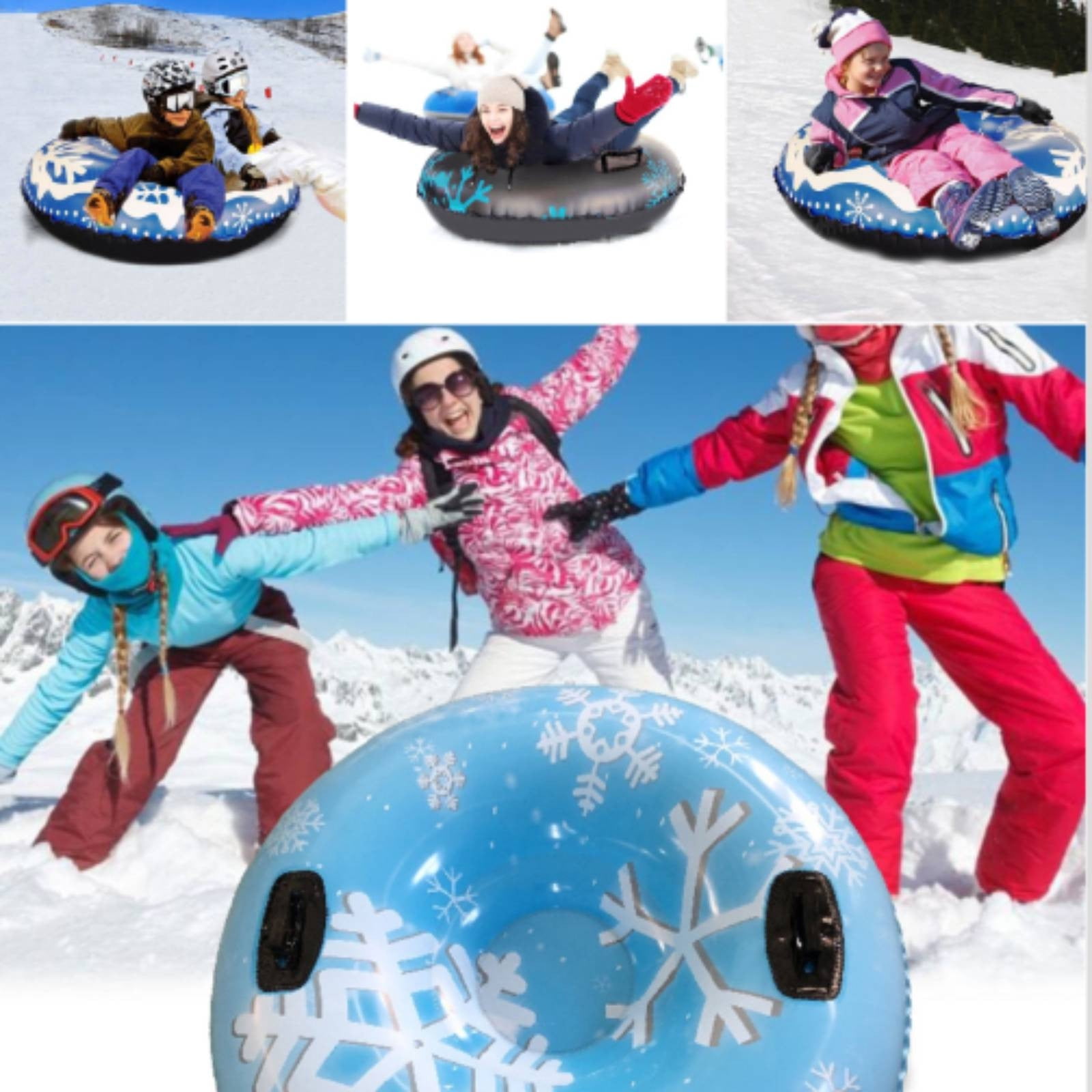 Skiing PVC Snow Sled Tire Tube For Ski Pad Outdoor Sports With Handle ...