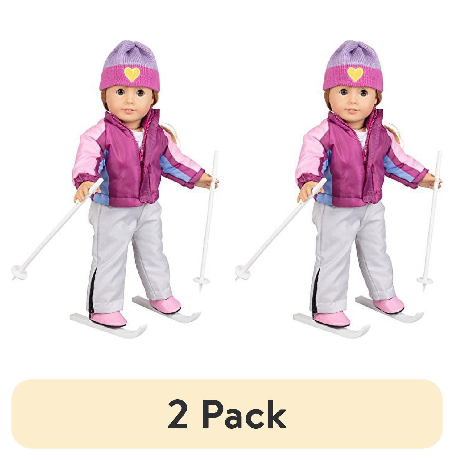 (2 pack) Dress Along Dolly Skiing Winter Outfit Doll Clothing with ...