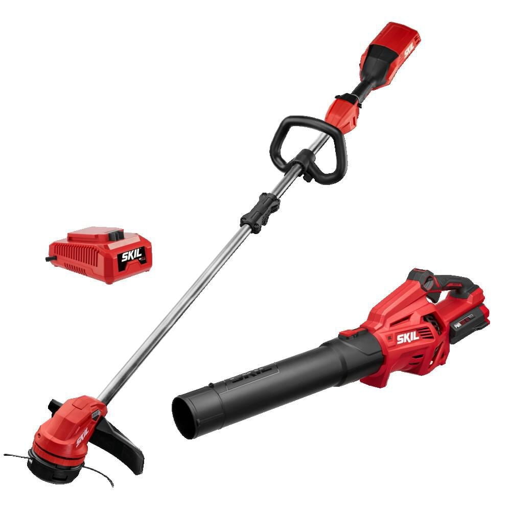 Skil 40V 14" String Trimmer With Leaf Blower Combo Kit With Standard ...