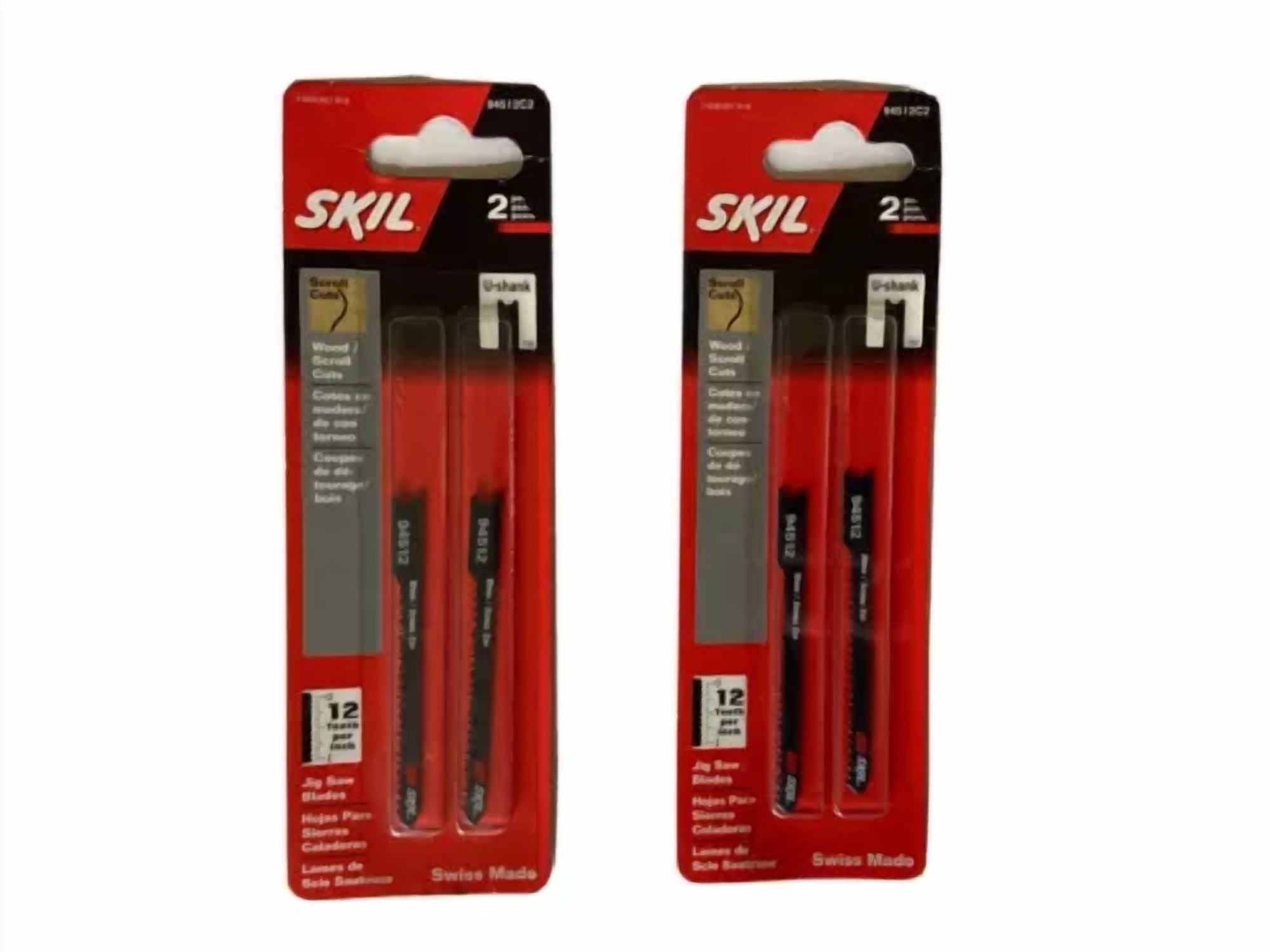 Skil 94512C2 12-Tpi Wood/Scroll Jigsaw Blade U-Shank - 2 Boxes Of 2 ...