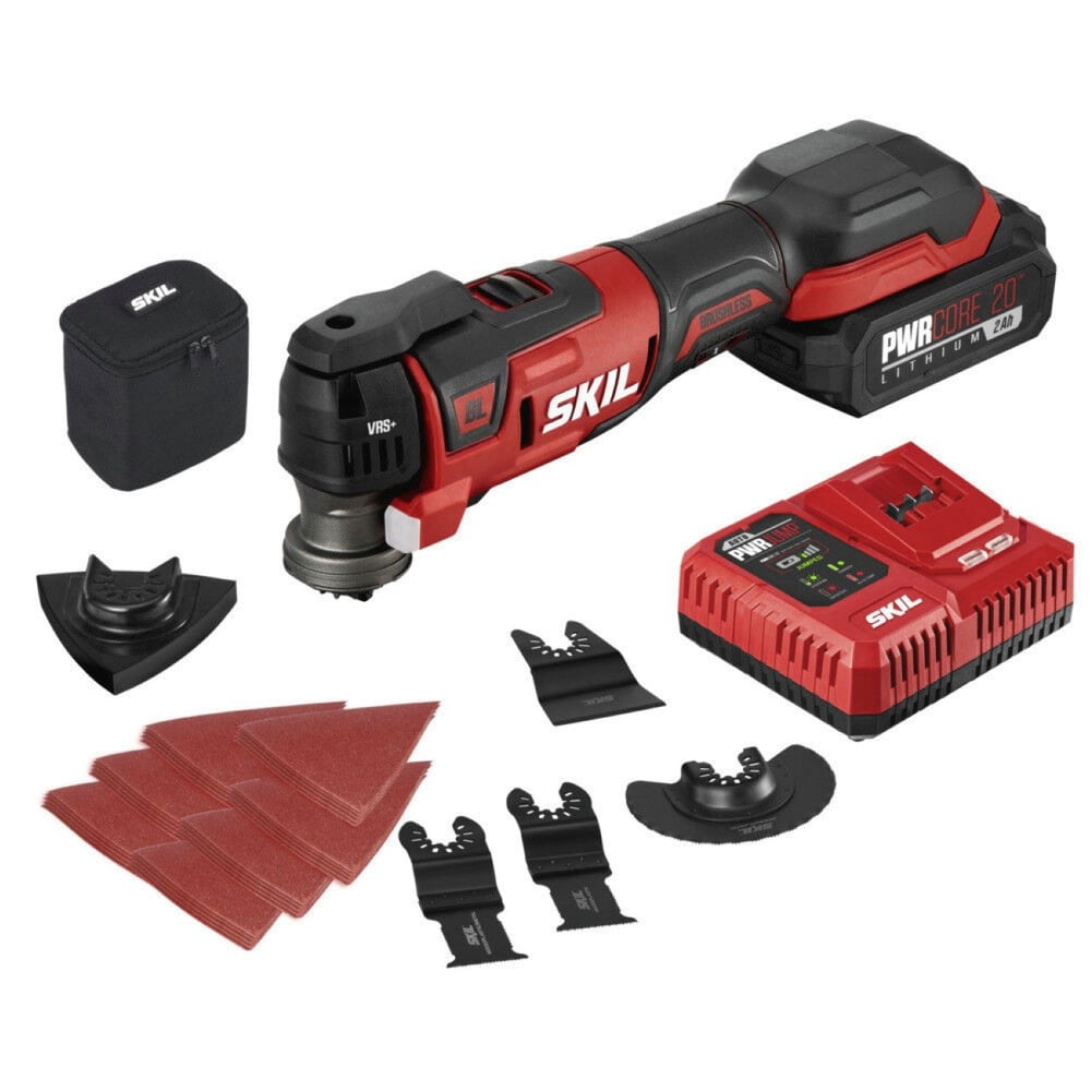 Skil Pwrcore 20 Brushless 20V Oscillating Multitool Kit Walmart