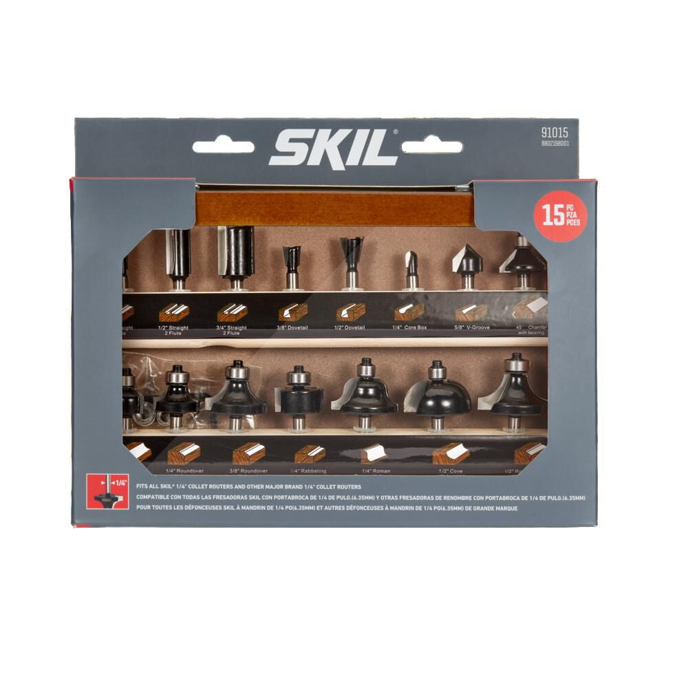 Skil Router Bit Set With Instruction 15Pc - Walmart.com