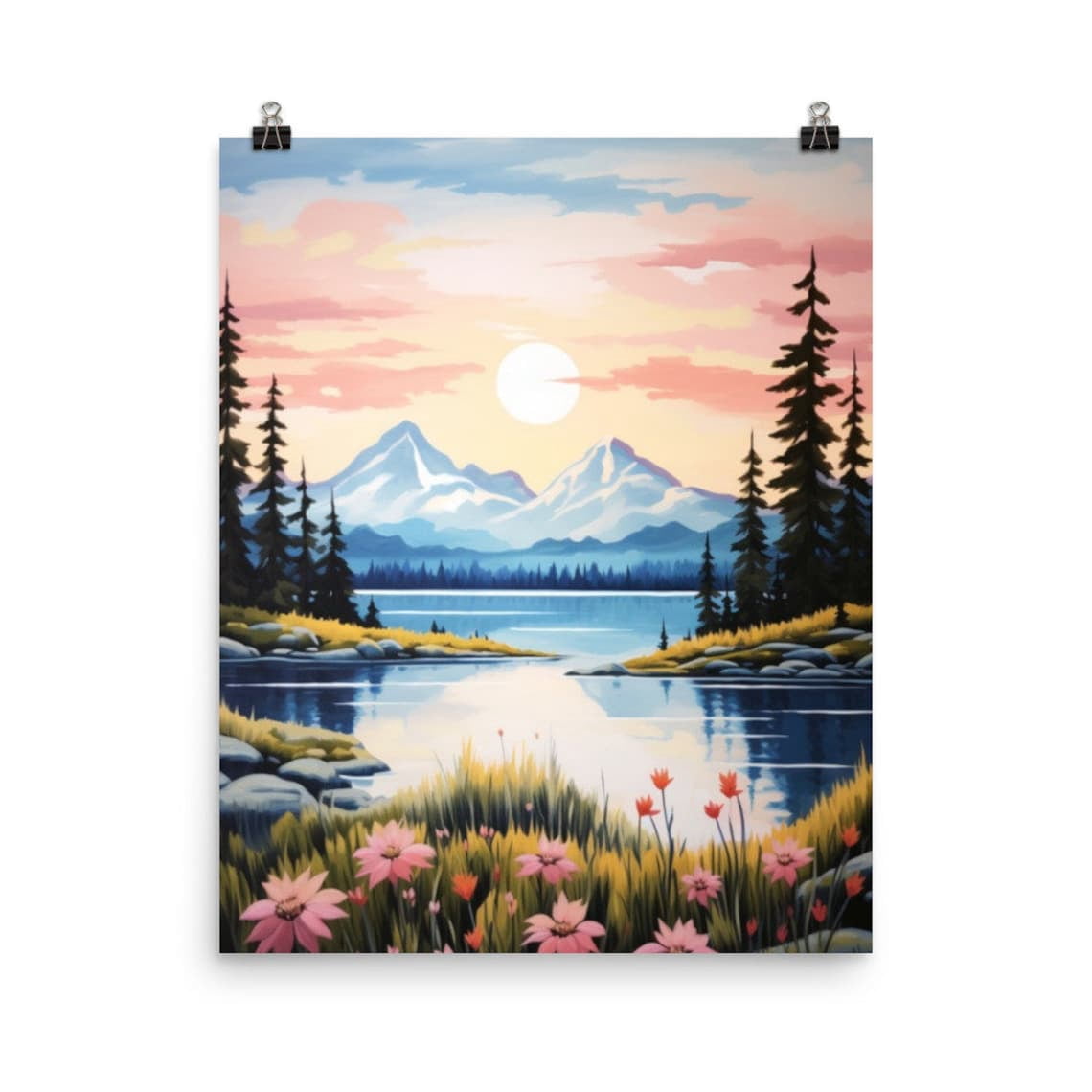 Skilak Lake Print, Alaskan Landscape Wall Art, Wilderness Travel Poster ...