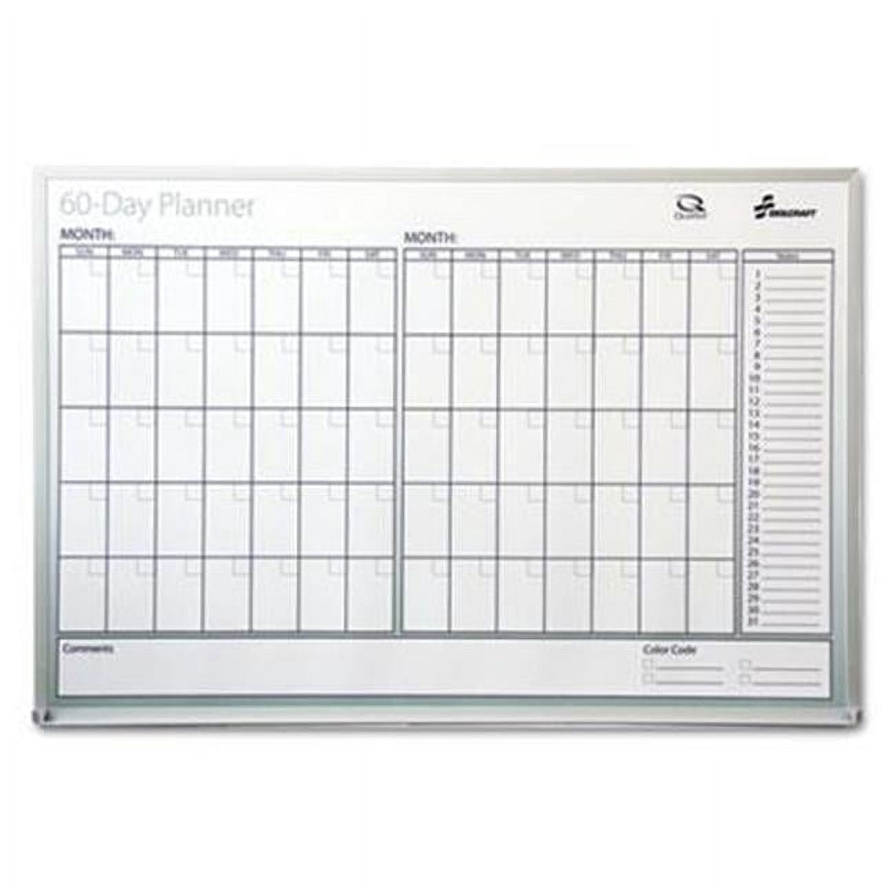 Skilcraft 752001 24 x 36 in. Dry Erase Quartet Dry Erase 60-Day Planner ...