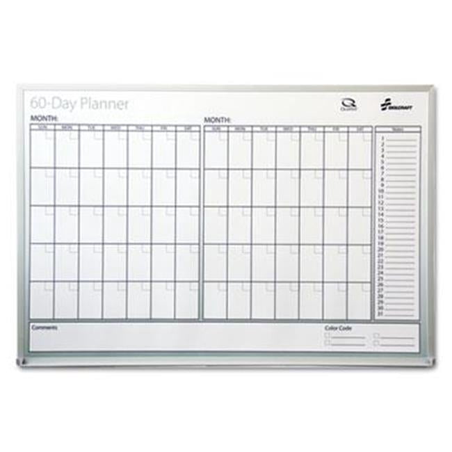 Skilcraft 752001 24 x 36 in. Dry Erase Quartet Dry Erase 60-Day Planner ...