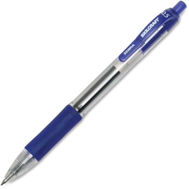 Skilcraft NSN6473134 Zebra Fine Point Retractable Gel Pen, Blue ...
