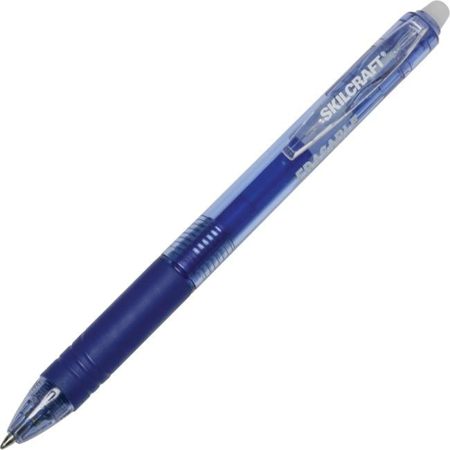 Skilcraft NSN6580691 0.7 mm Erasable Gel Stick Pen - Blue - Walmart.com